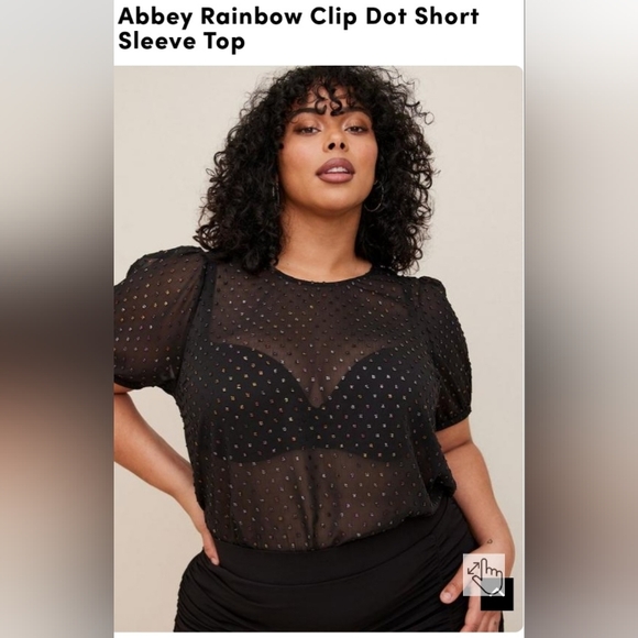 torrid | Tops | Nwt Torrid Abbey Rainbow Clip Dot Short Sleeve Top Size 0 | Poshmark